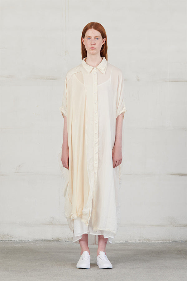 La Vaca Loca Sheer Shirt Dress in Natural | Aniseed Melbourne