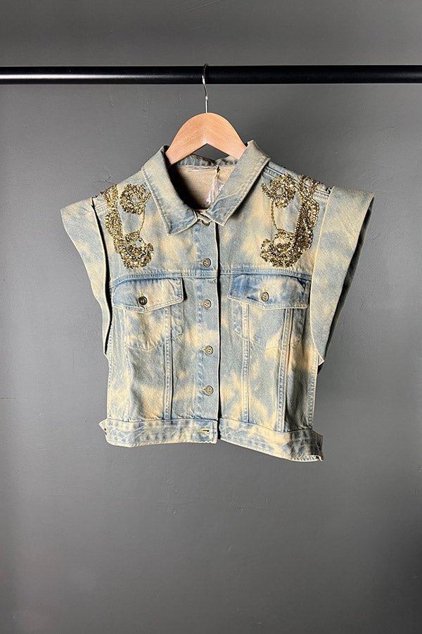Mes Demoiselles Udam Denim Vest | Tzusk Boutique